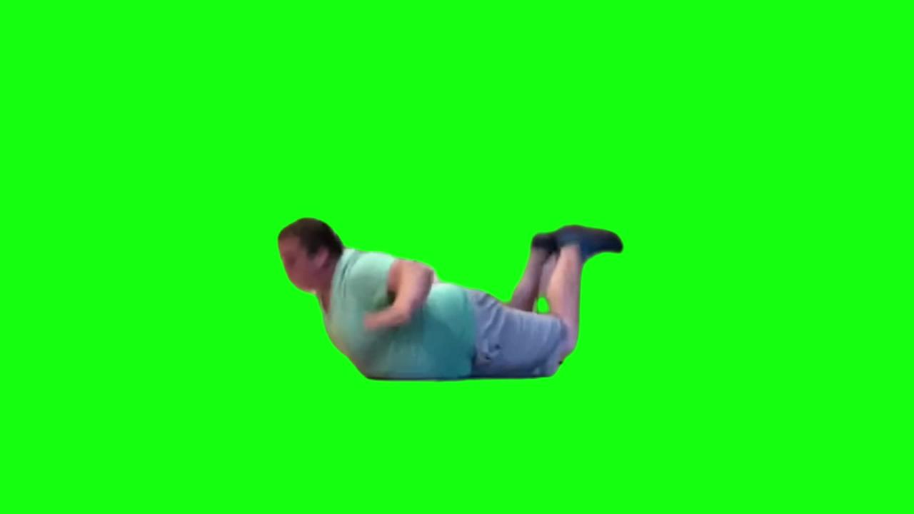 Man bouncing on floor meme Green Screen - One News Page VIDEO