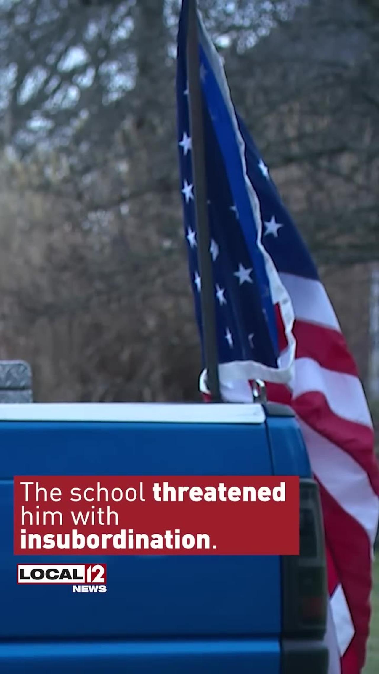 Student asked to remove American flag - One News Page VIDEO
