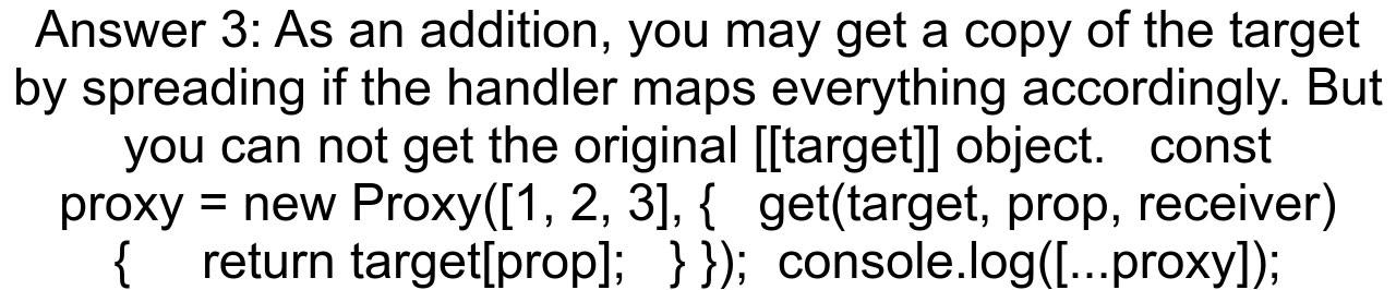 how to get an array out of a javascript proxy - One News Page VIDEO