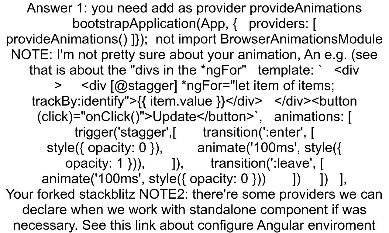 How to use animations in an angular standalone - One News Page VIDEO