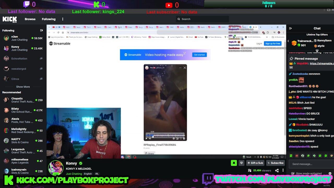 KONVY X MELDADEL KICK WATCH PARTY STREAM JOIN - One News Page VIDEO