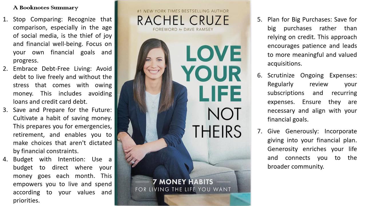 Love Your Life, Not Theirs by Rachel Cruze - One News Page VIDEO
