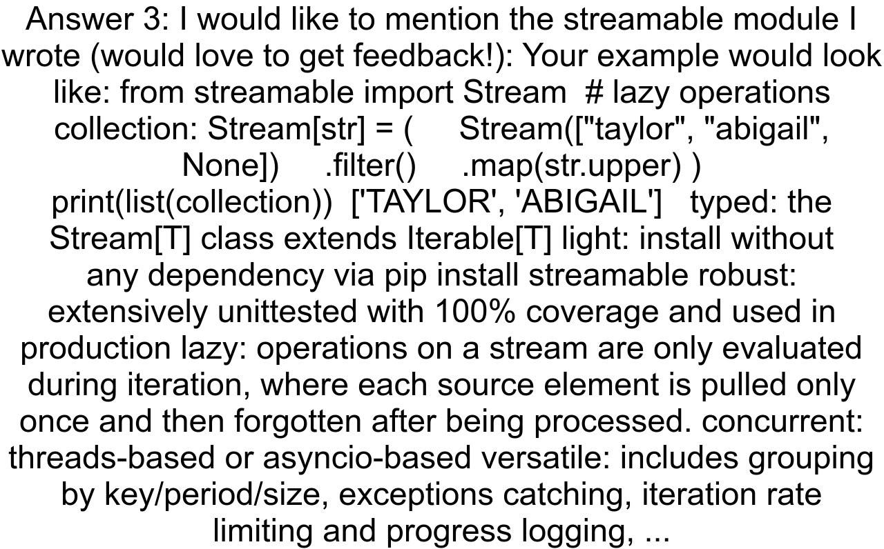 PHP Collect framework equivalent in Python - One News Page VIDEO