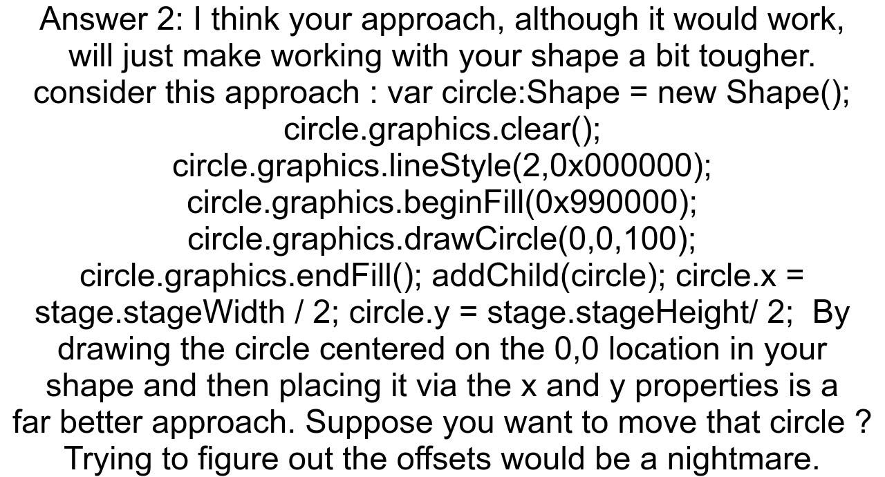 AS3 How to Draw and Align a Circle - One News Page VIDEO AS3 How to Draw and Align a Circle - One News Page VIDEO