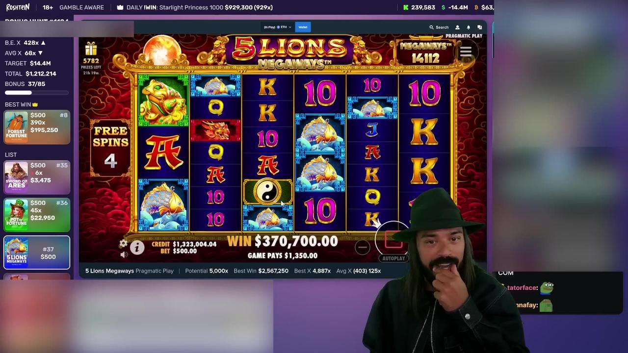 BIGGEST STREAMERS WINS ON SLOTS ROSHTEIN, - One News Page VIDEO