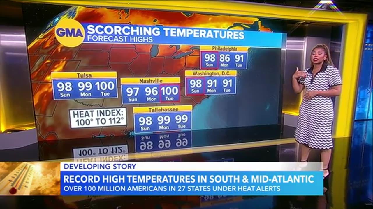 Dangerous Heat Blankets Much Of The Us As Floods One News Page Video