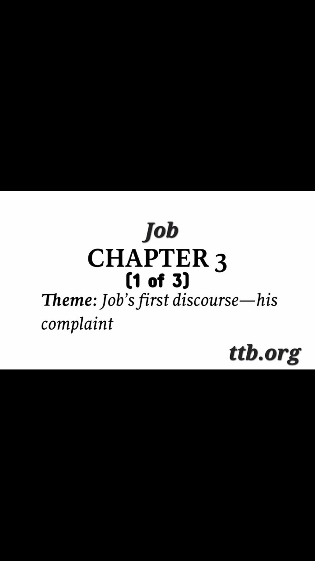 Job Chapter 3 (Bible Study) (1 of 3) - One News Page VIDEO