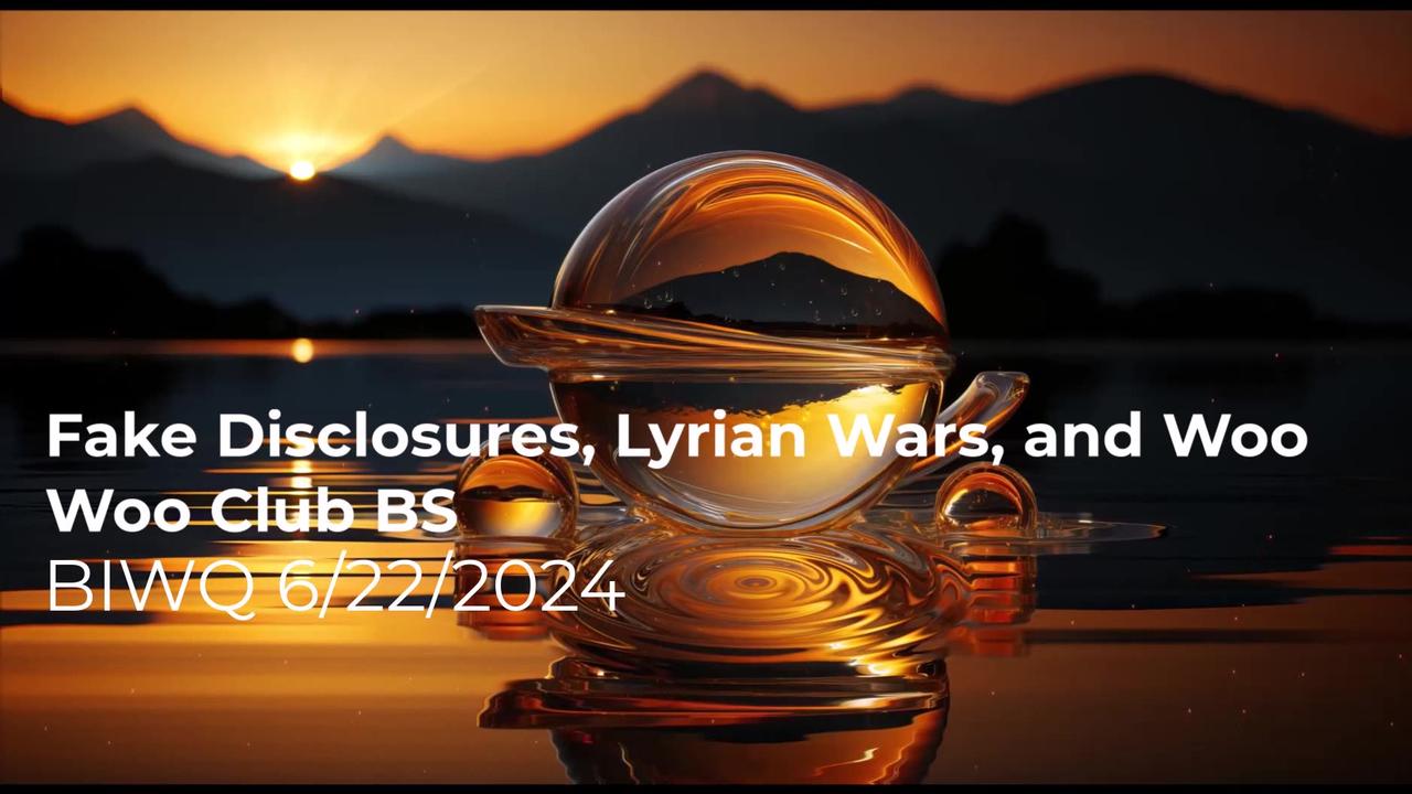 Fake Disclosures, Lyrian Wars, and Woo Woo Club - One News Page VIDEO