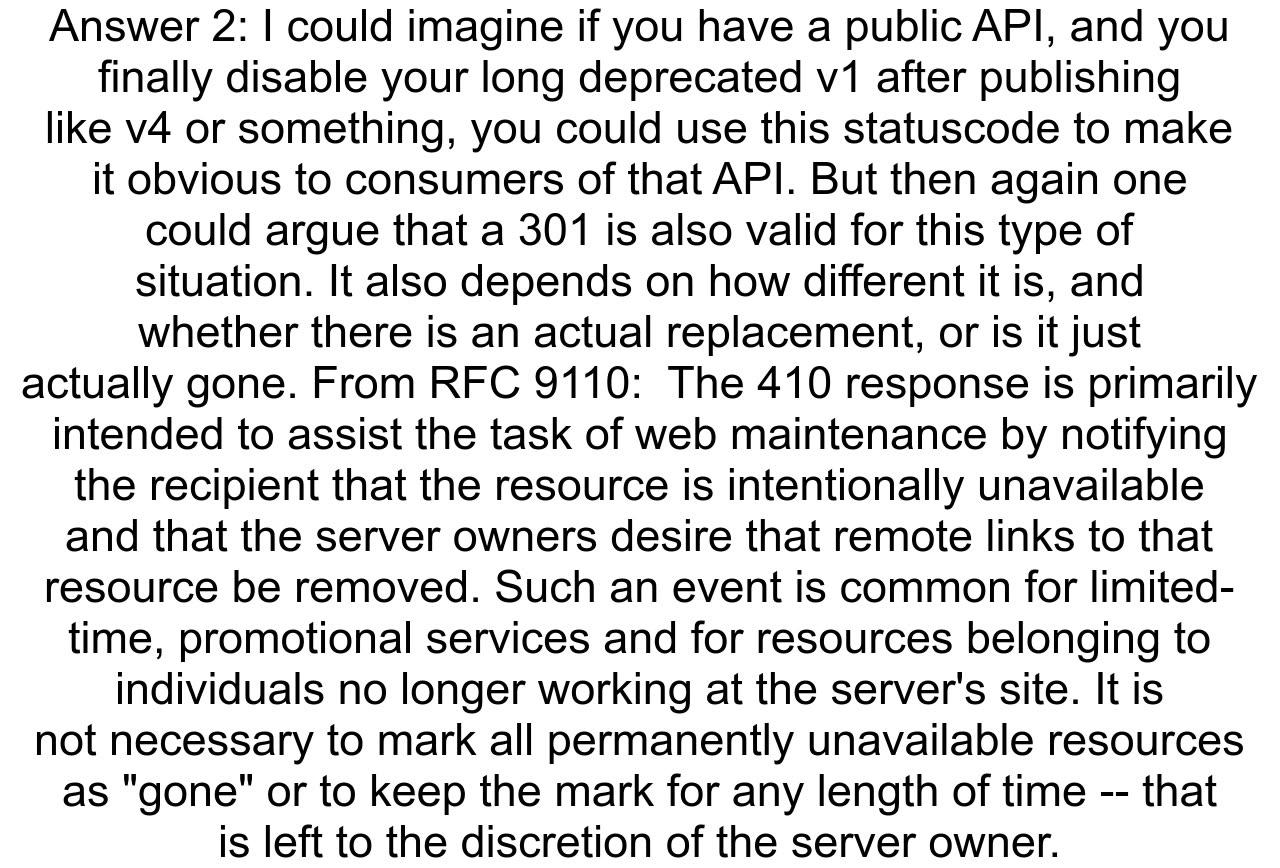 Is there any reason to use the HTTP 410 GONE - One News Page VIDEO