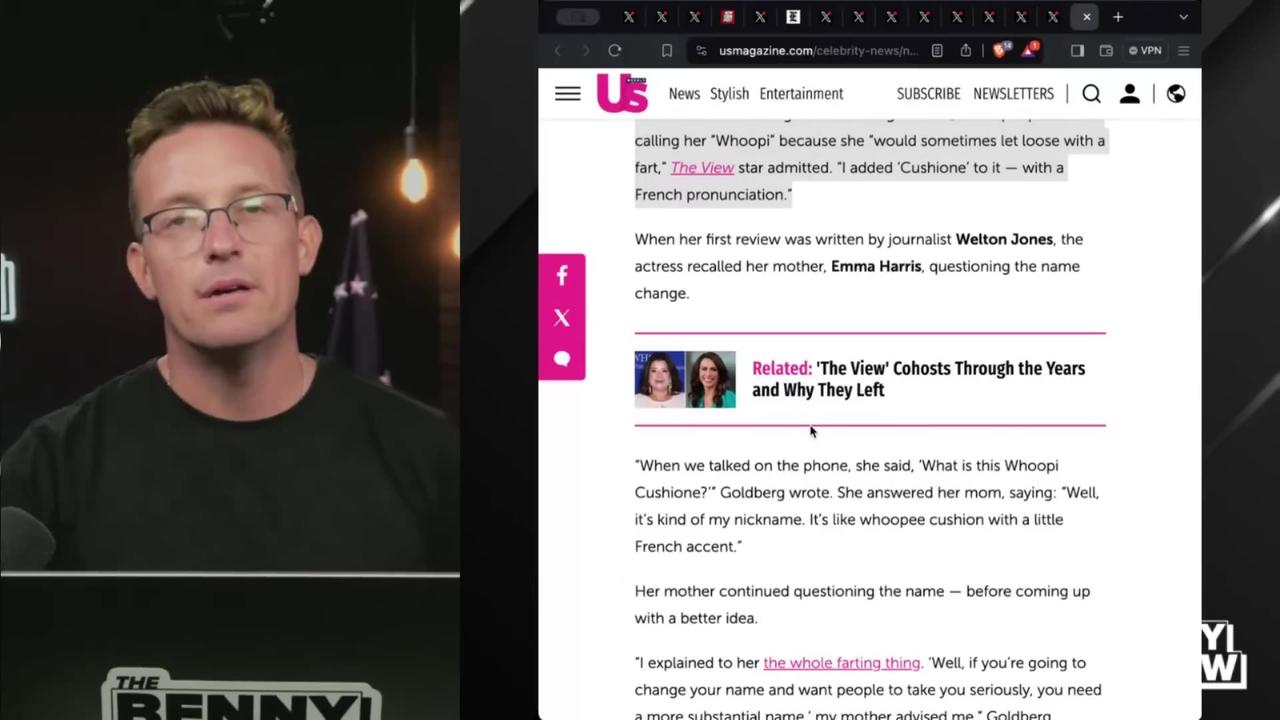 THE BENNY SHOW Whoopi Goldberg Admits She Also - One News Page VIDEO