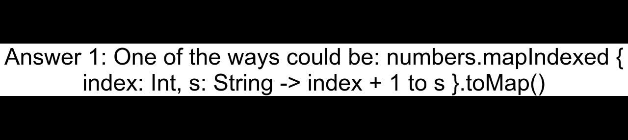 Kotlin create a map from a list using index - One News Page VIDEO