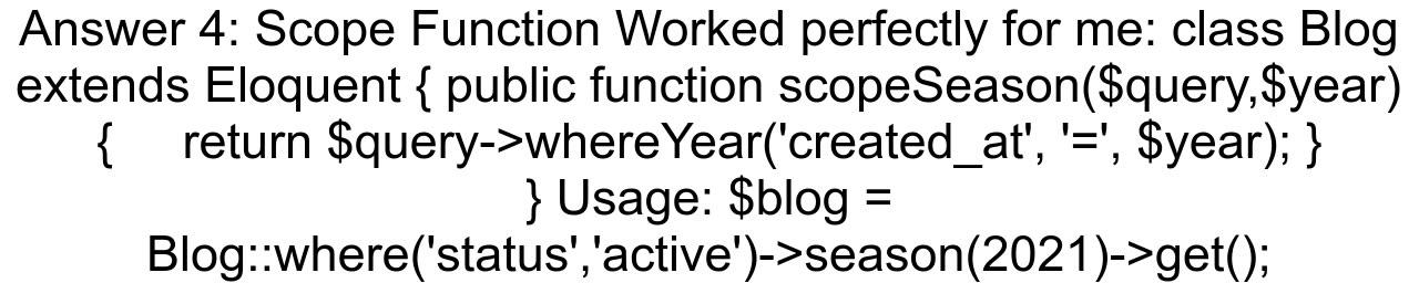 Laravel Select records in specific year - One News Page VIDEO