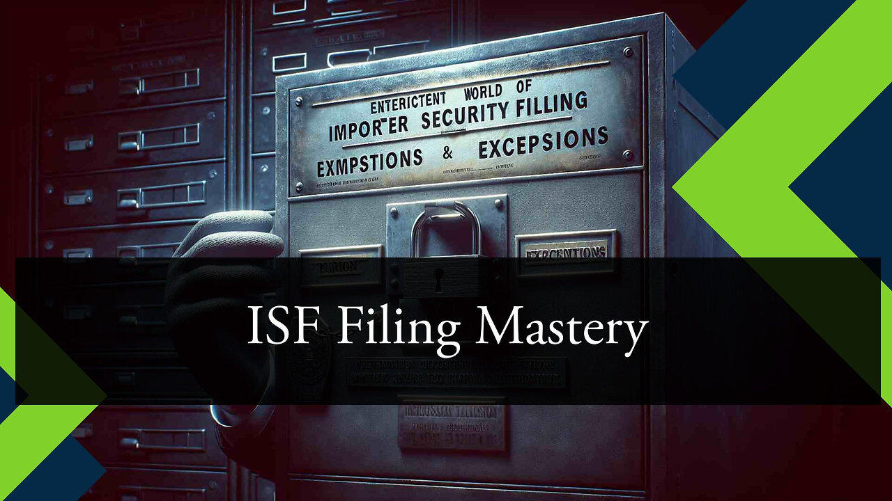 Demystifying Importer Security Filing: - One News Page VIDEO Demystifying Importer Security Filing: - One News Page VIDEO