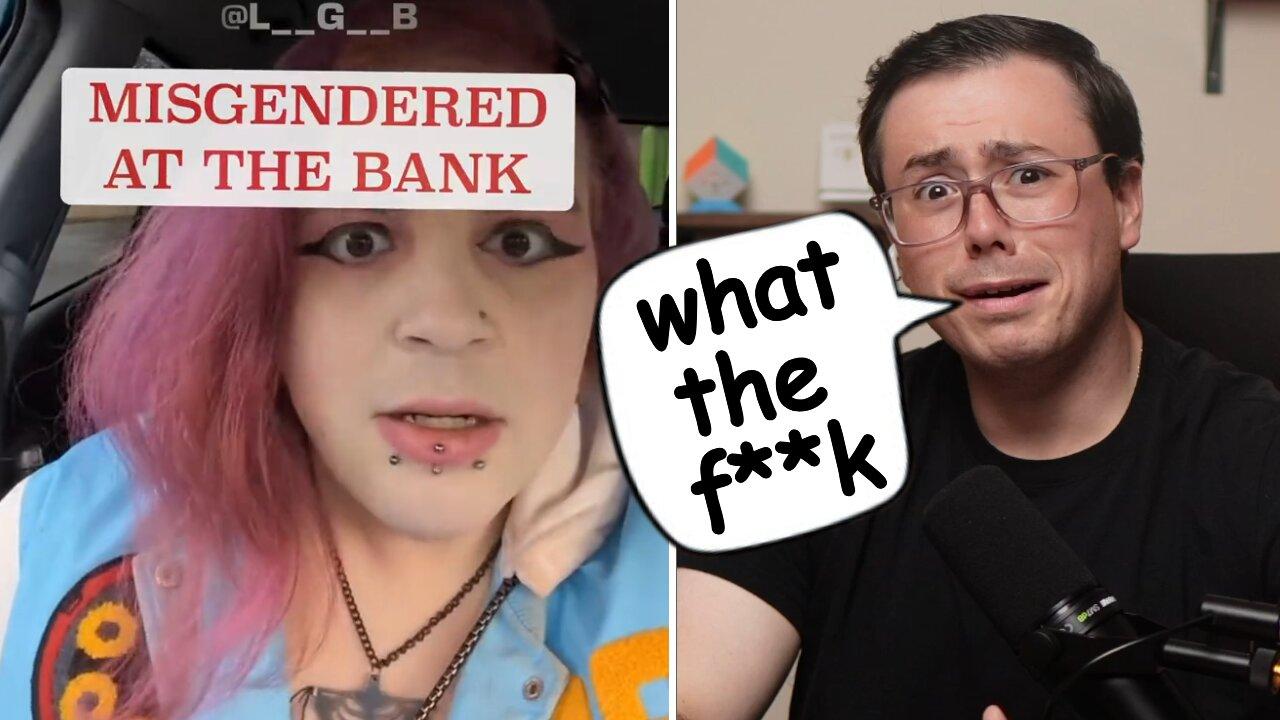 Woke Leftist Gets Misgendered at Bank (Cringe - One News Page VIDEO