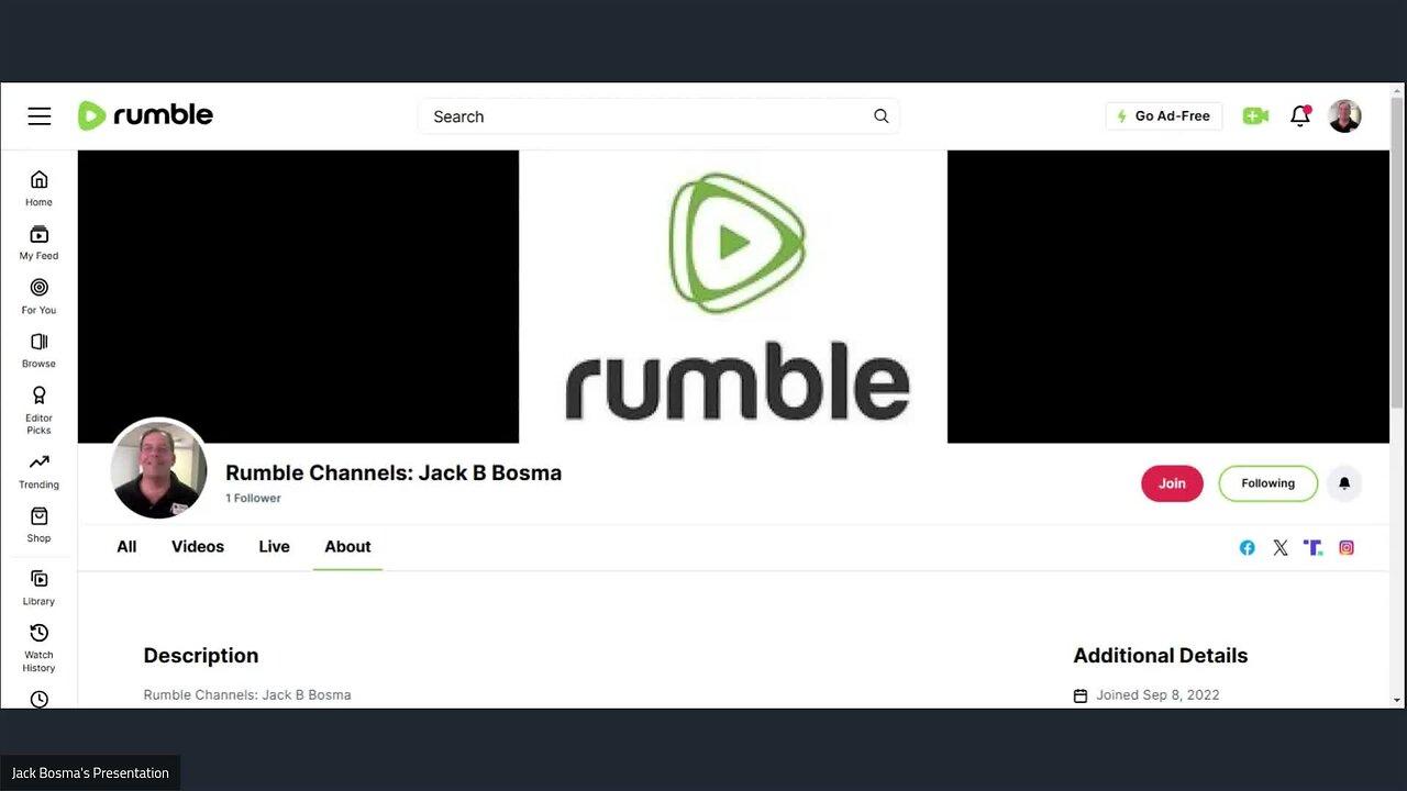 https://rumble.com/user/JackBBosma/channels - One News Page VIDEO
