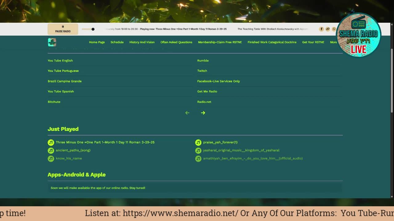 Shema Internet Radio Live Daily Stream - One News Page VIDEO