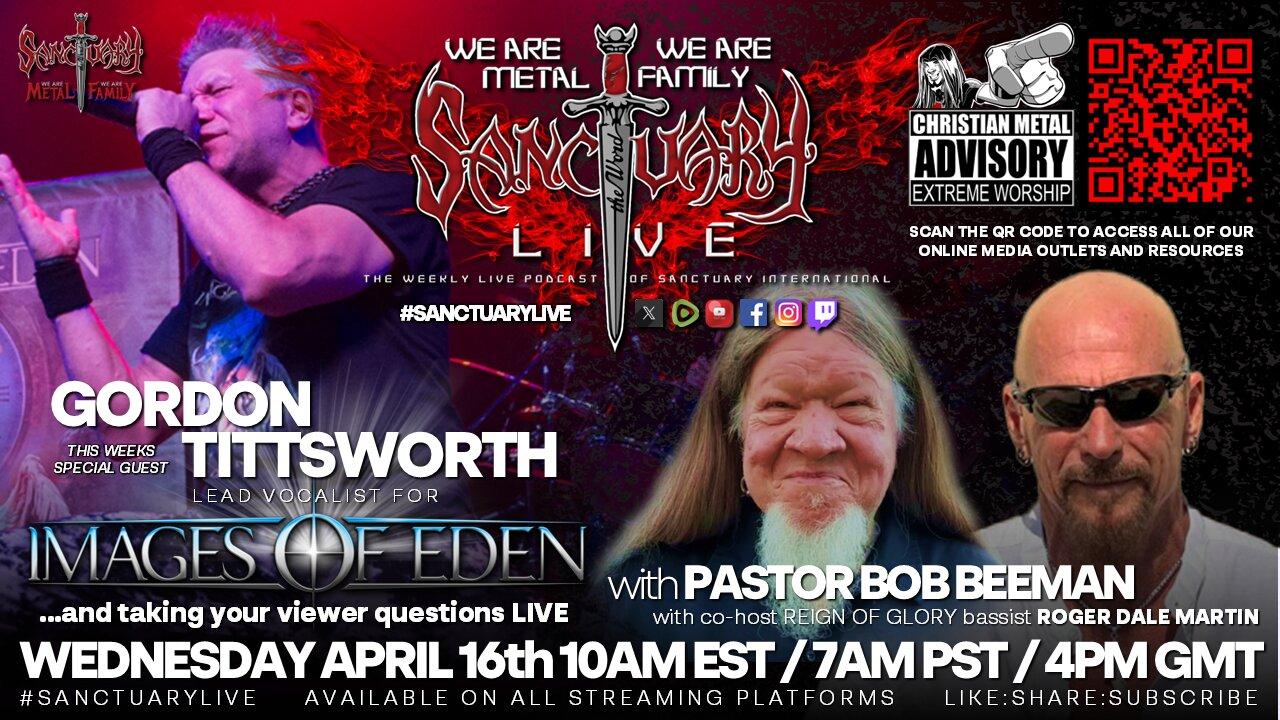 IMAGES OF EDEN frontman and founder GORDON TITTSWORTH on - newsR VIDEO