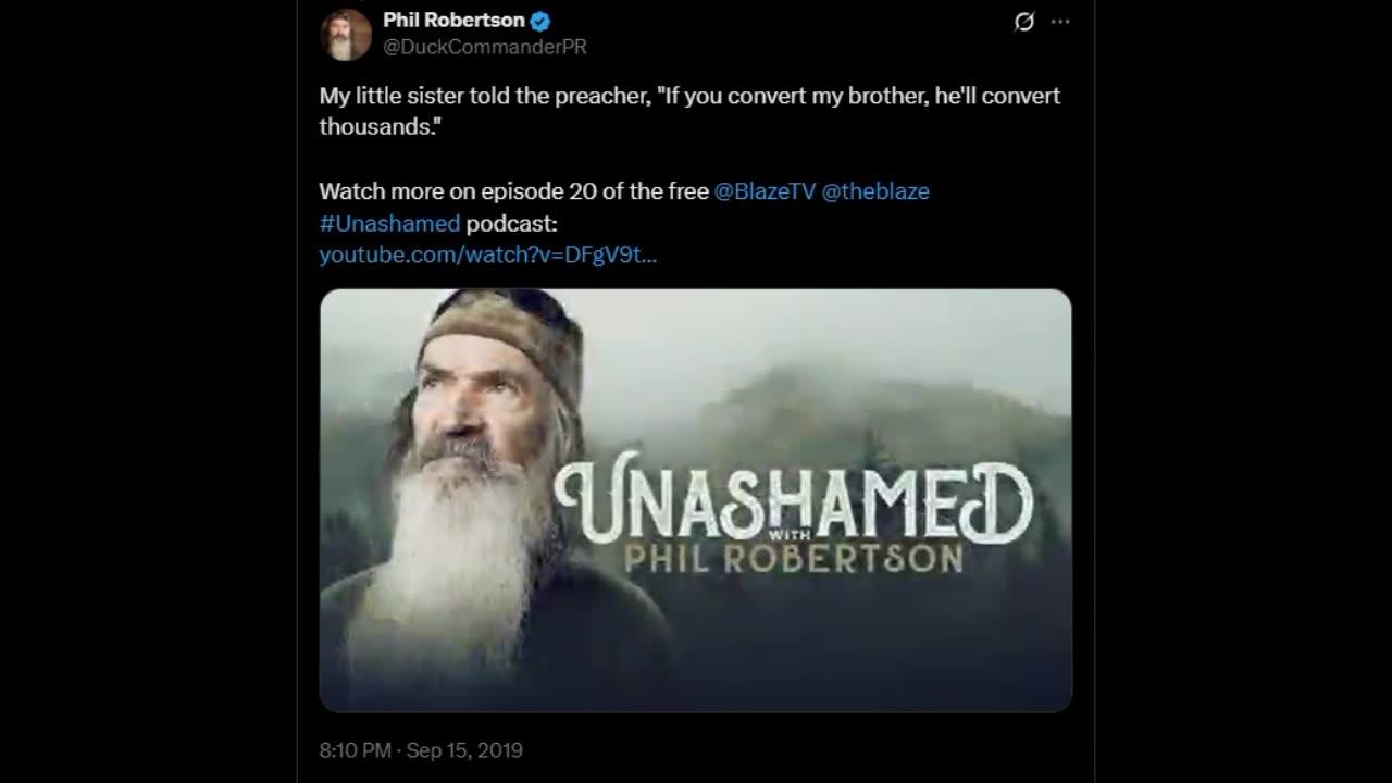 Phil Robertson A Light of a Man in every Way who - One News Page VIDEO