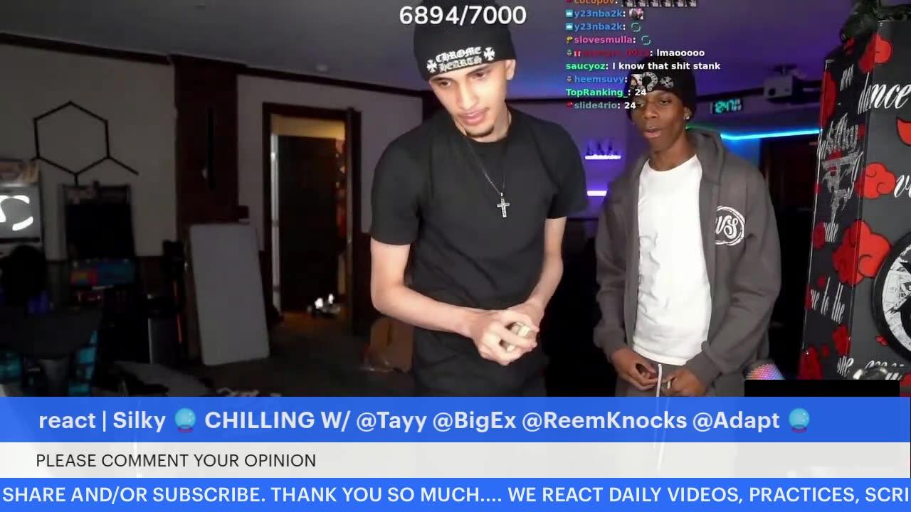 React Silky 🔮 CHILLING W/ @Tayy @BigEx - One News Page VIDEO