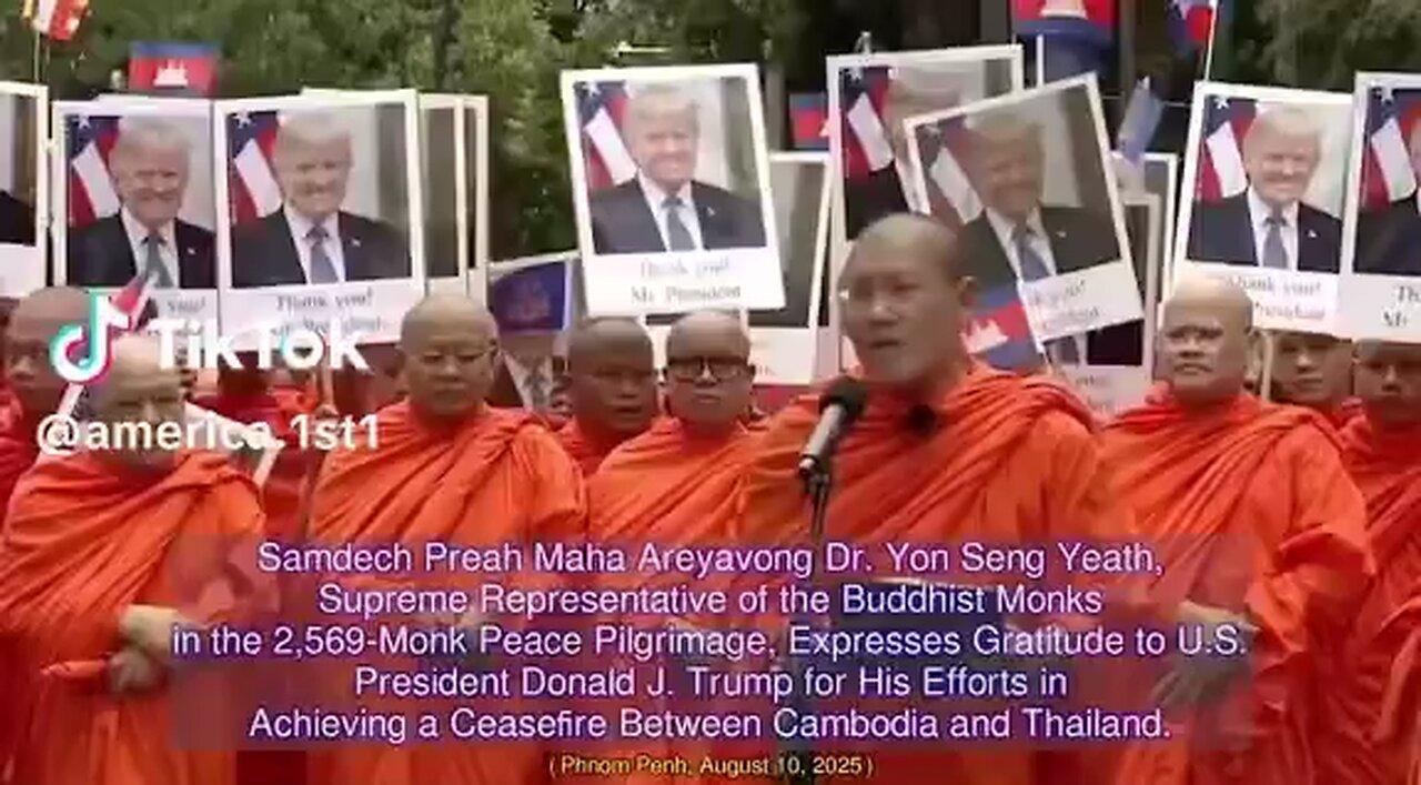 BUDDHIST MONKS THANKS PRESIDENT DONALD TRUMP - One News Page VIDEO
