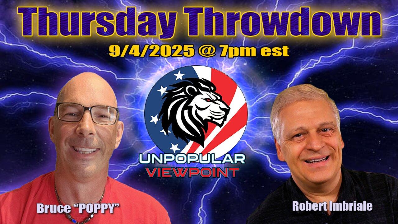 Thursday Throwdown with Robert- We talk current - One News Page VIDEO