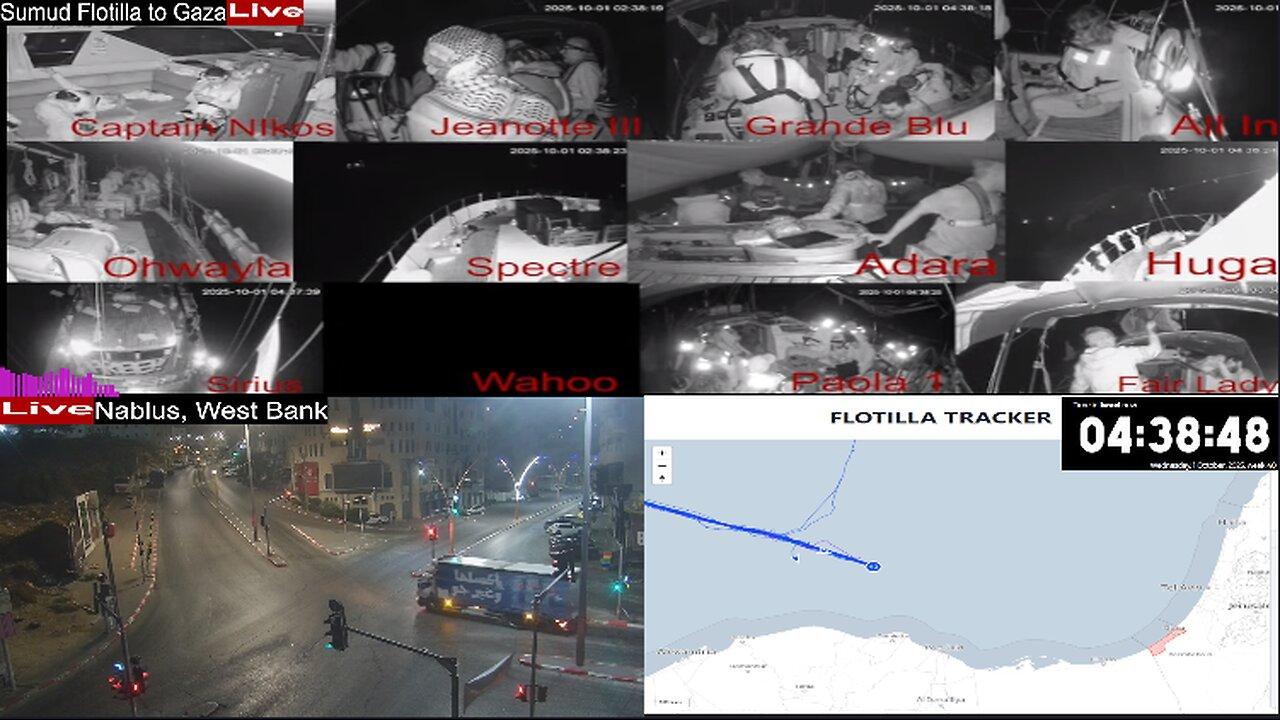 Live: Sumud Global Flotilla approaching Gaza - One News Page VIDEO