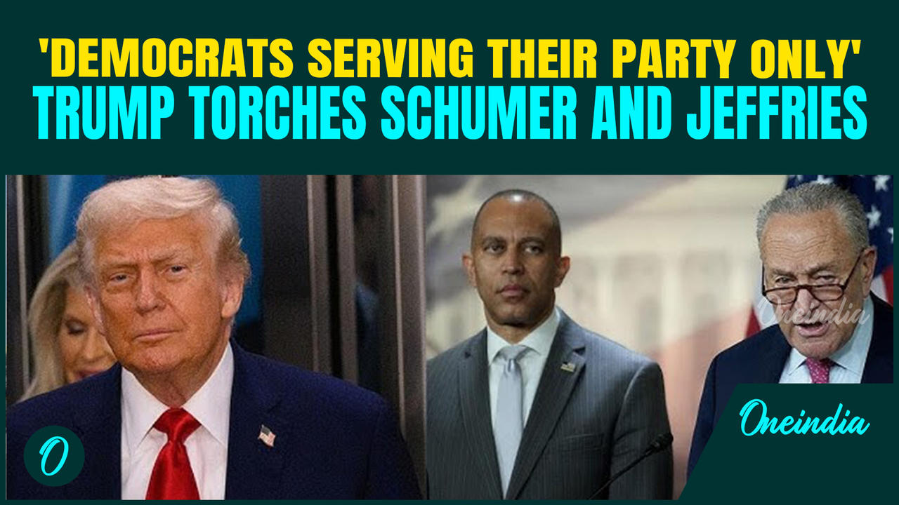 Trump BLASTS Schumer and Jeffries For Holding - One News Page VIDEO
