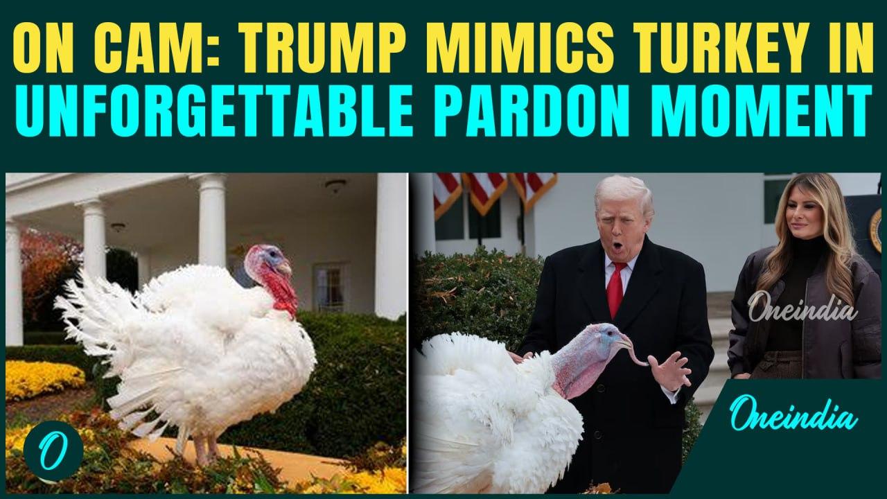 Trump MIMICS Turkey GOBBLE in FUNNIEST White - One News Page VIDEO