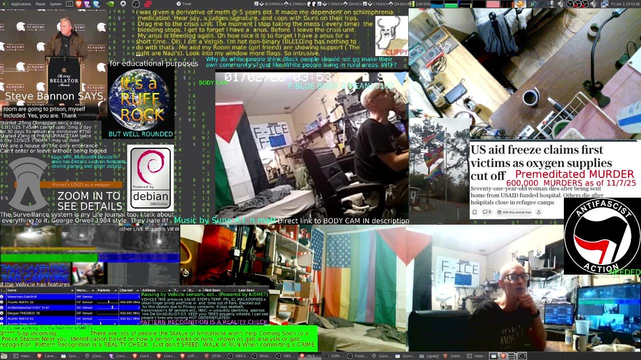 LIVE CAMS of ADHD Schizophrenic. Music Suno AI n - One News Page VIDEO