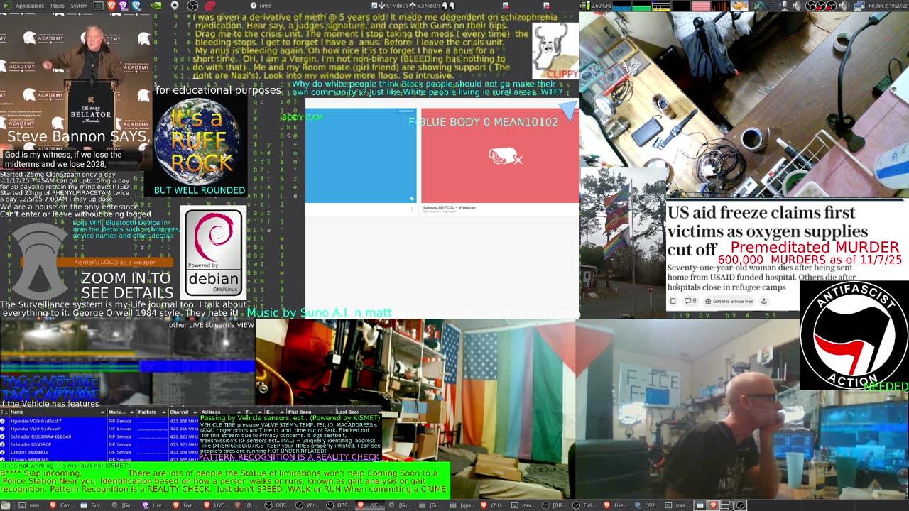 LIVE CAMS of ADHD Schizophrenic. Music Suno AI n - One News Page VIDEO