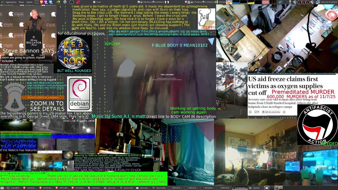LIVE CAMS of ADHD Schizophrenic. Music Suno AI n - One News Page VIDEO