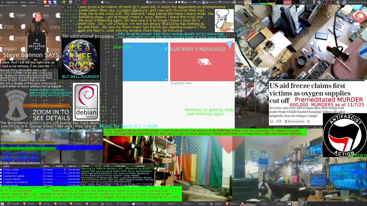 LIVE CAMS of ADHD Schizophrenic. Music Suno AI n - One News Page VIDEO