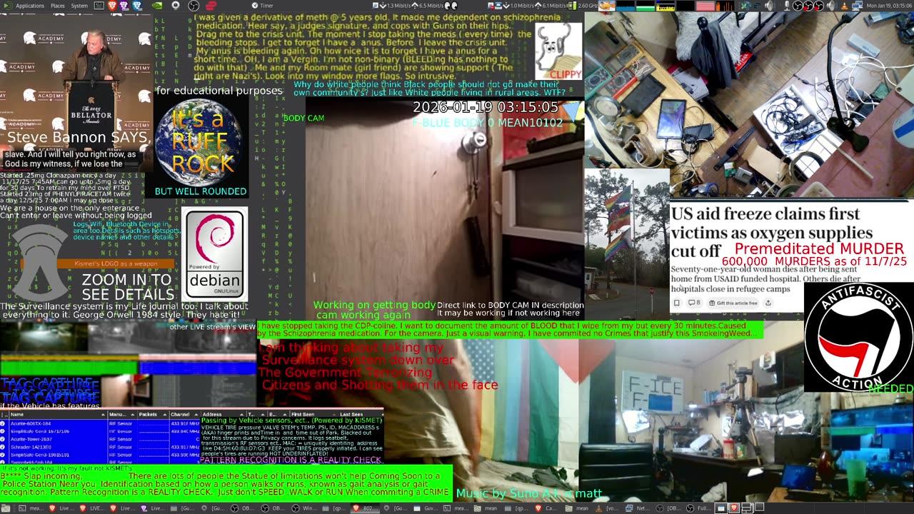 LIVE CAMS of ADHD Schizophrenic. Music Suno AI n - One News Page VIDEO