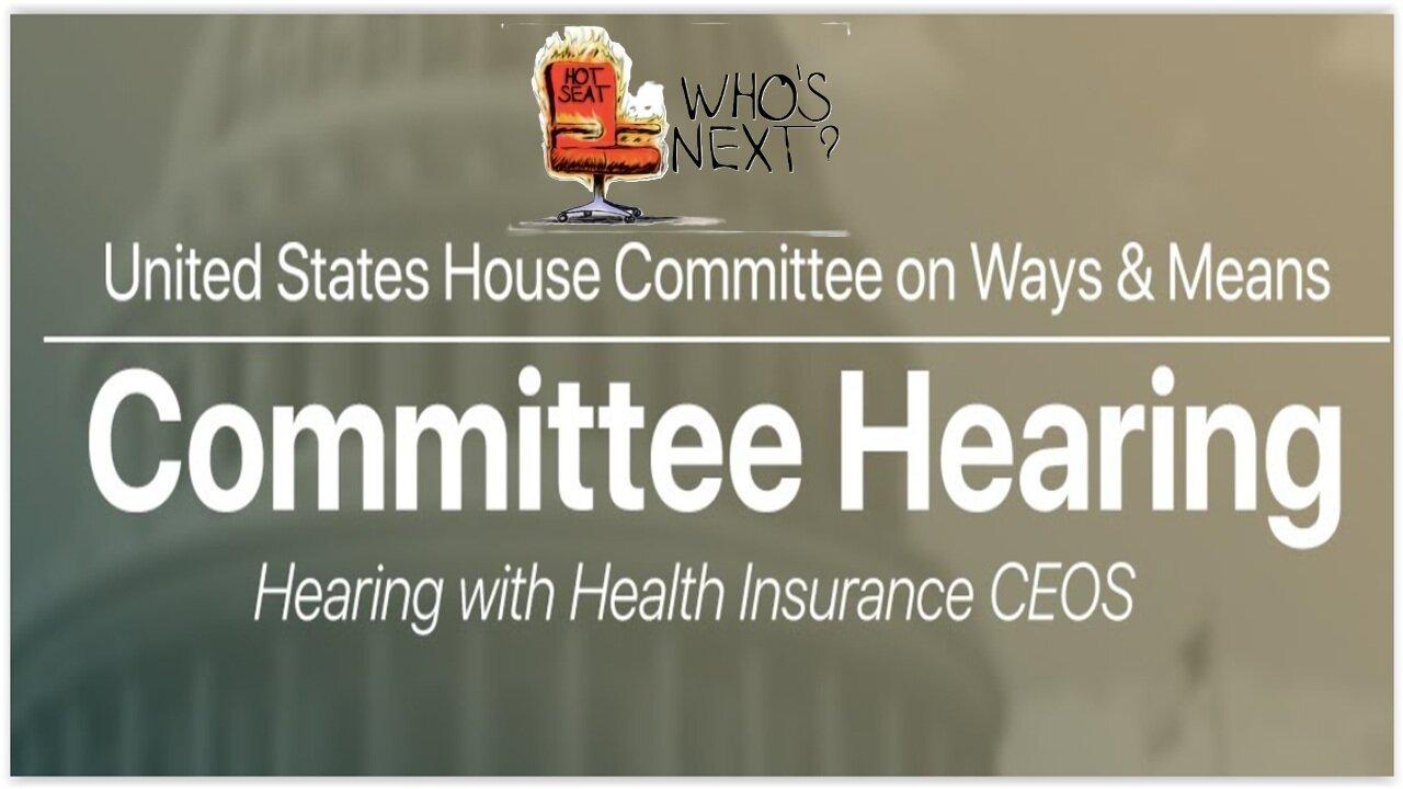 House Ways & Means Cmte: Ins CEOs in the Hot - One News Page VIDEO