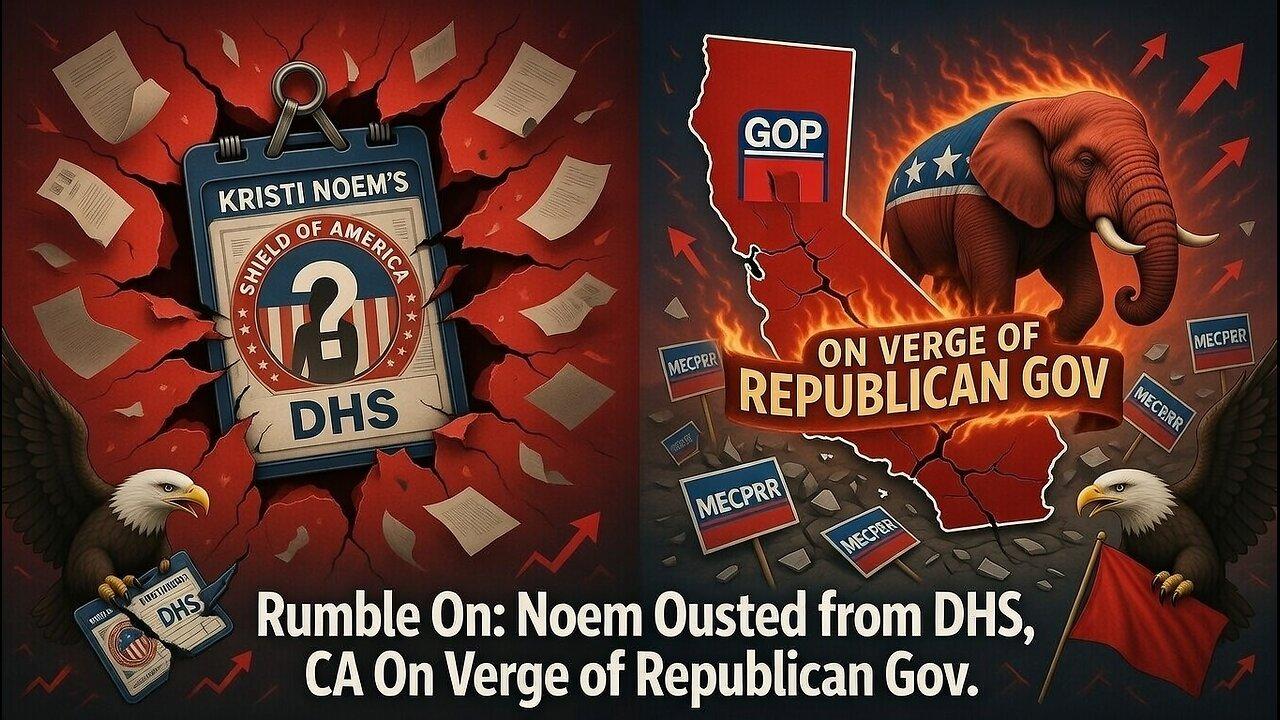 Rumble On: Noem Ousted from DHS, CA On Verge of - One News Page VIDEO