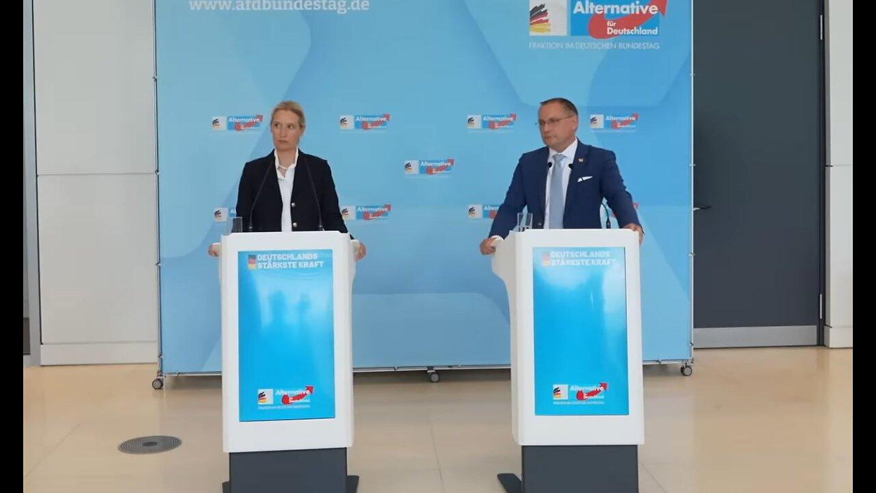 LIVE: Pressekonferenz der AfD-Vorsitzenden Alice - One News Page VIDEO